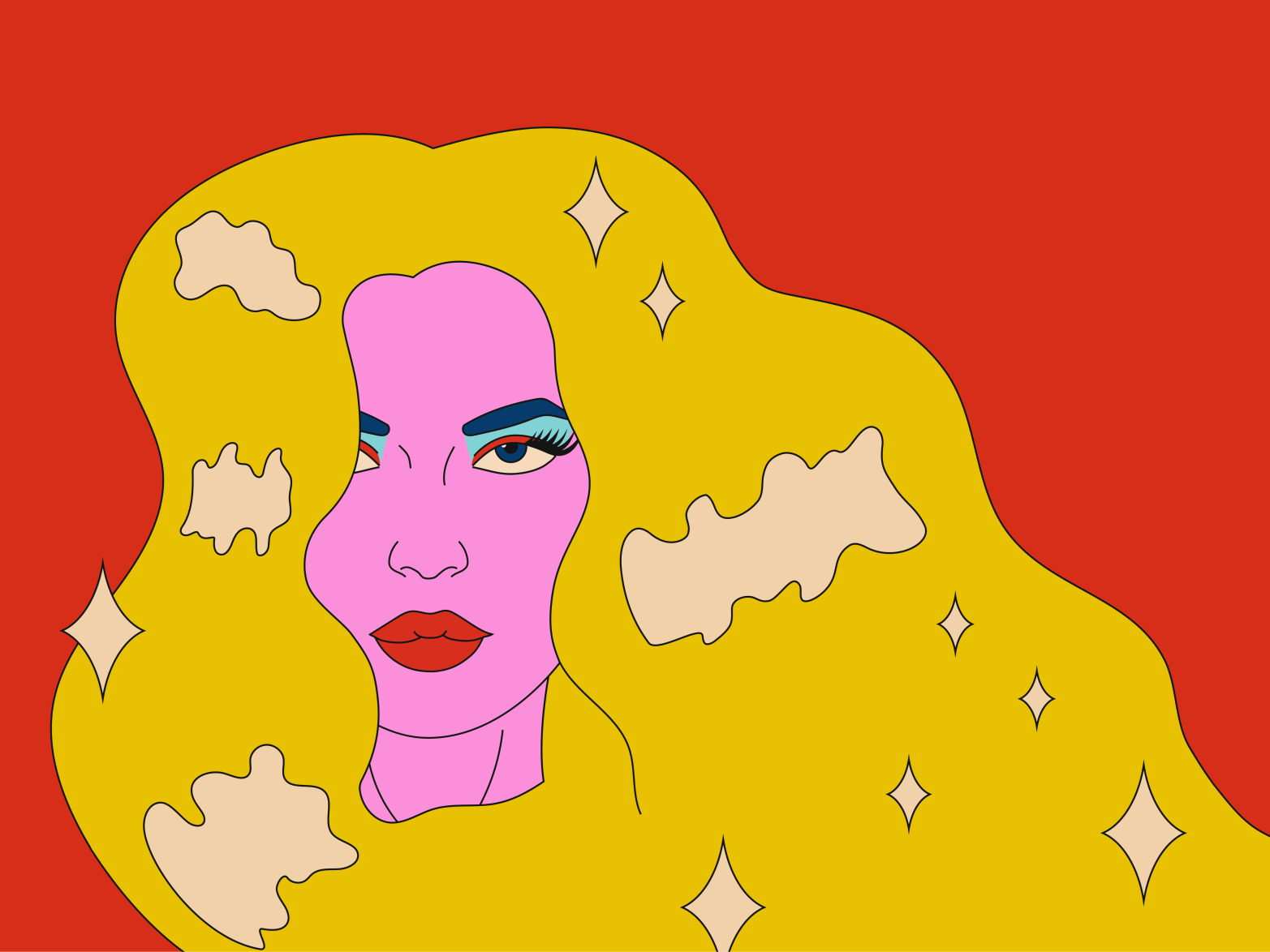 Retro style woman by Anna Khuman on Dribbble