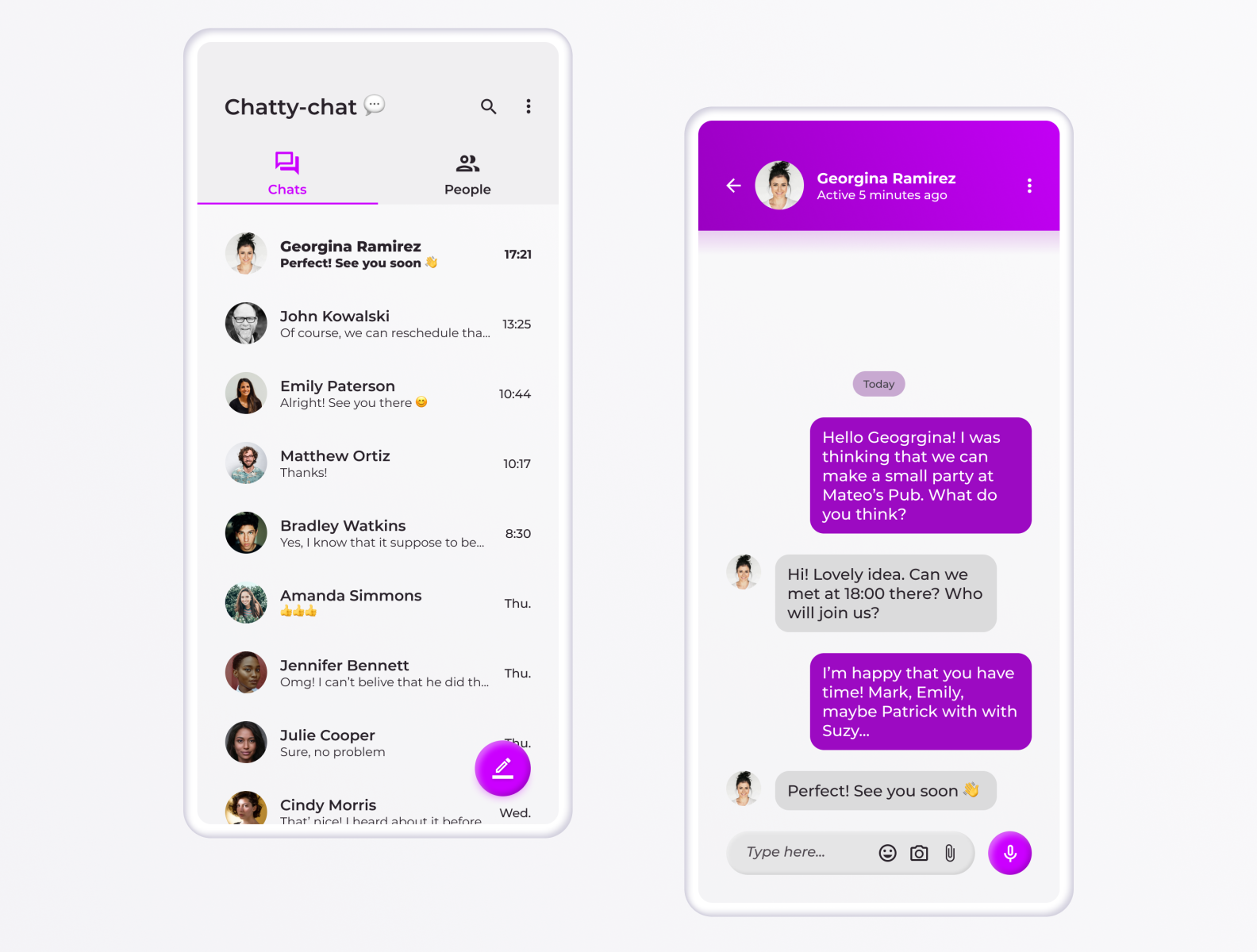 Messaging App 💬 by Magda Waksberg on Dribbble