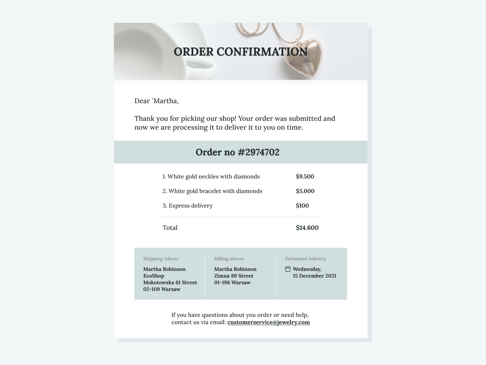 Email receipt 💌 by Magda Waksberg on Dribbble
