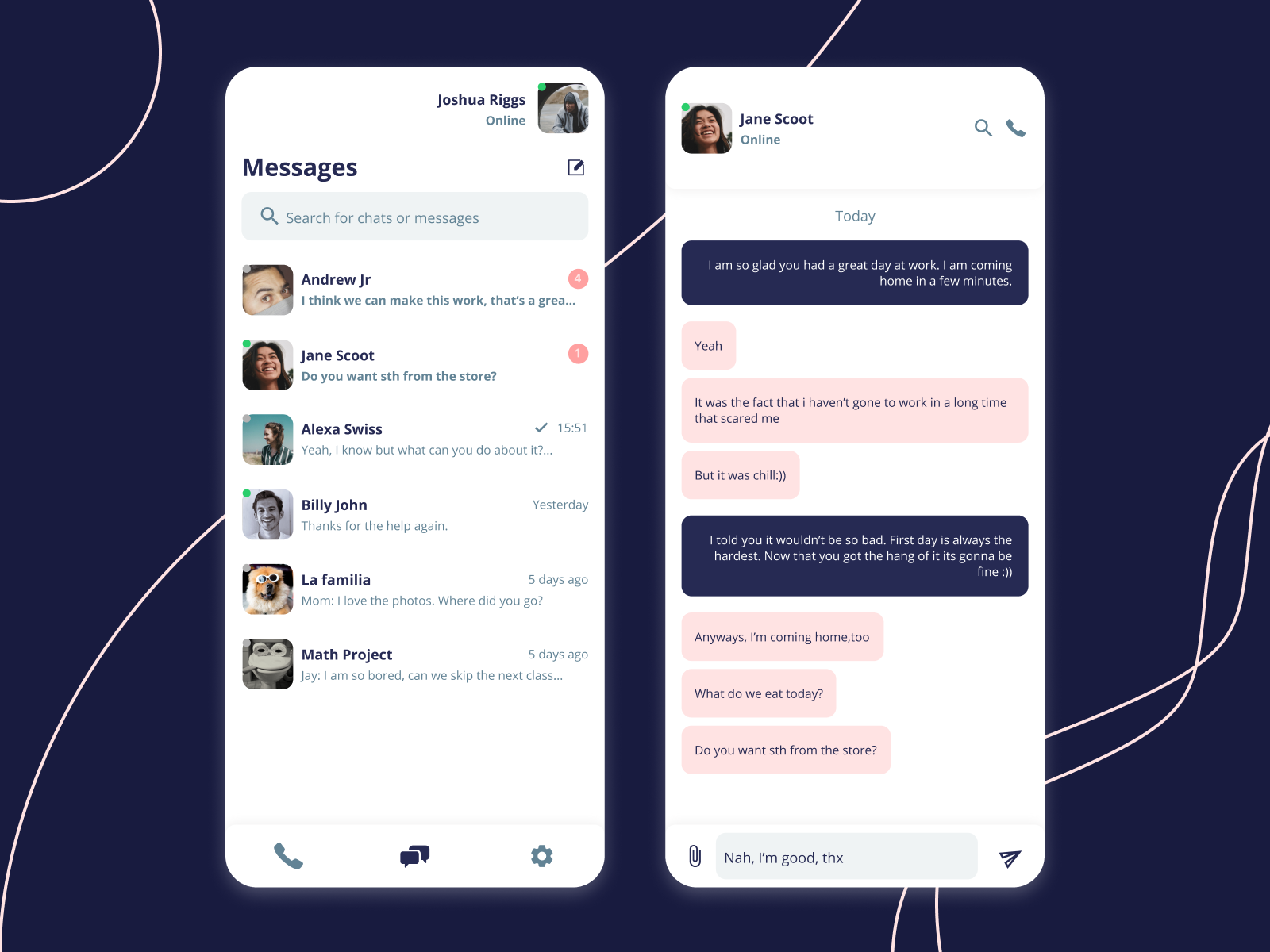 Direct Messaging App by Ilinca Irimia on Dribbble