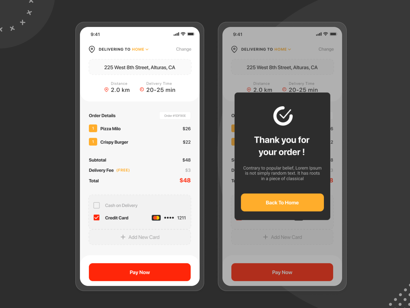 Food Delivery App - Payment process by Jahangir Alam Jisan on Dribbble