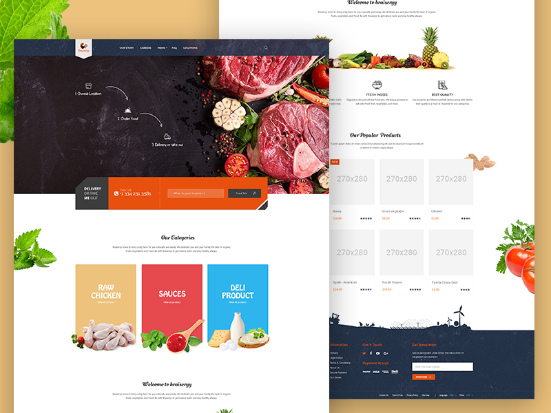 Food selling website by Jahangir Alam Jisan on Dribbble