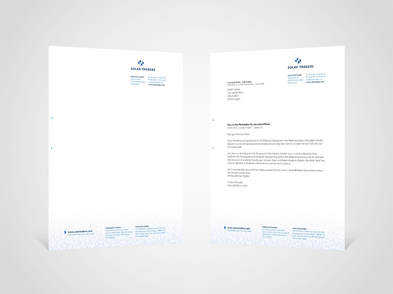 Solar Traders: Letterhead by Michael Hartmann on Dribbble