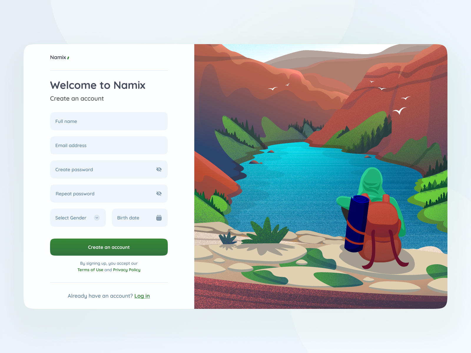 Sign up form by Layo on Dribbble