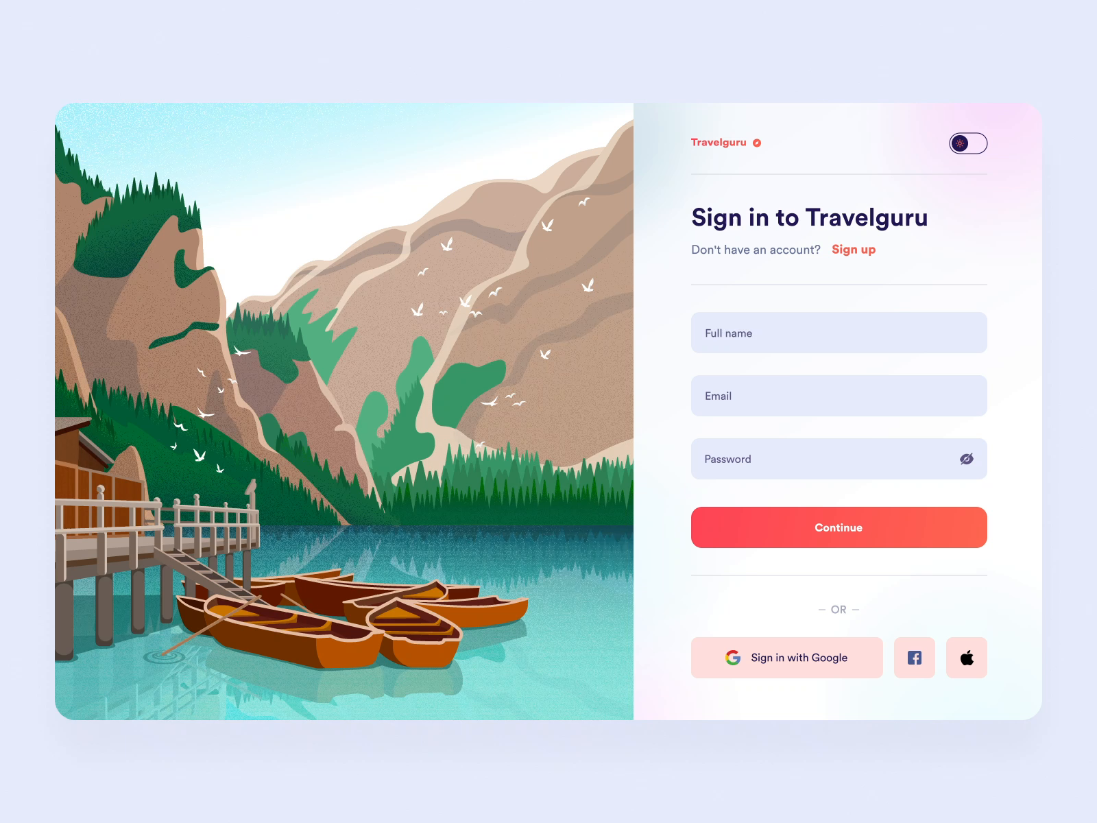 Login page dark mode by Layo on Dribbble