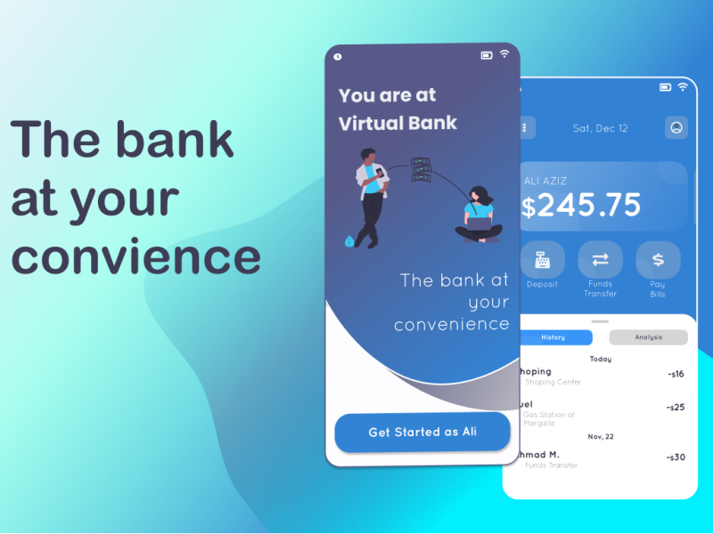 Banking App - UI by Ali Aziz on Dribbble
