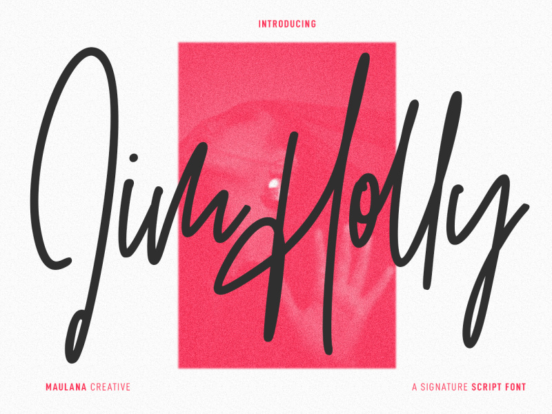 Jim Holly Signature Script Font by Maulana Creative on Dribbble