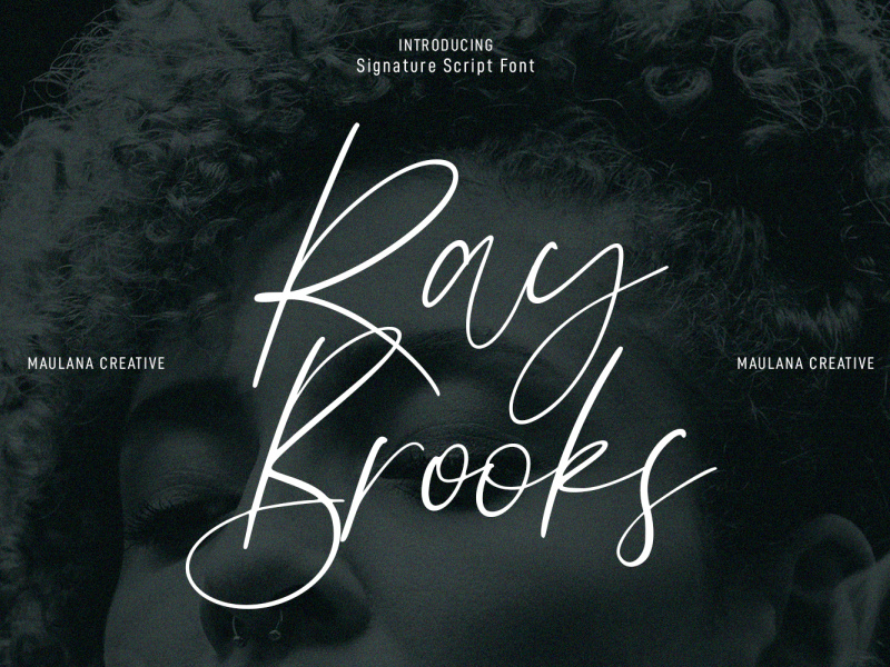 Ray Brooks Script Font by Maulana Creative on Dribbble
