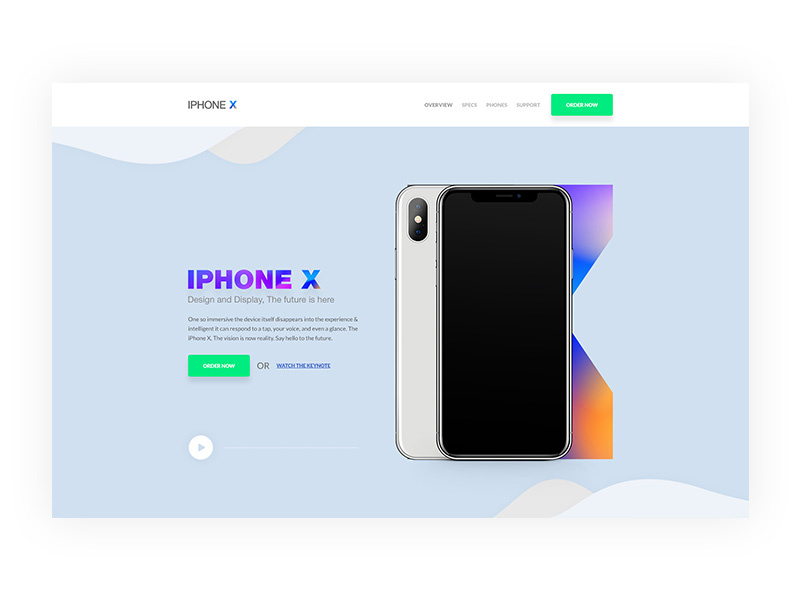 Iphone -X || Landing page concept (Wip) by Mamun🔥 on Dribbble