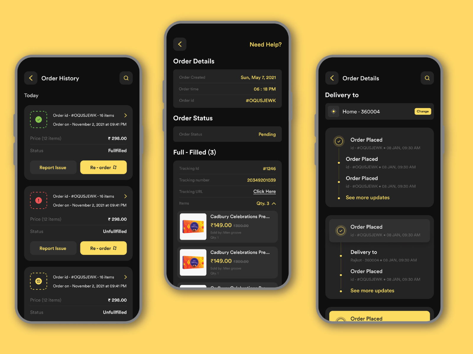 Order Details Ecommerce App Screen UI UX Design by Vivek Chandarana on ...