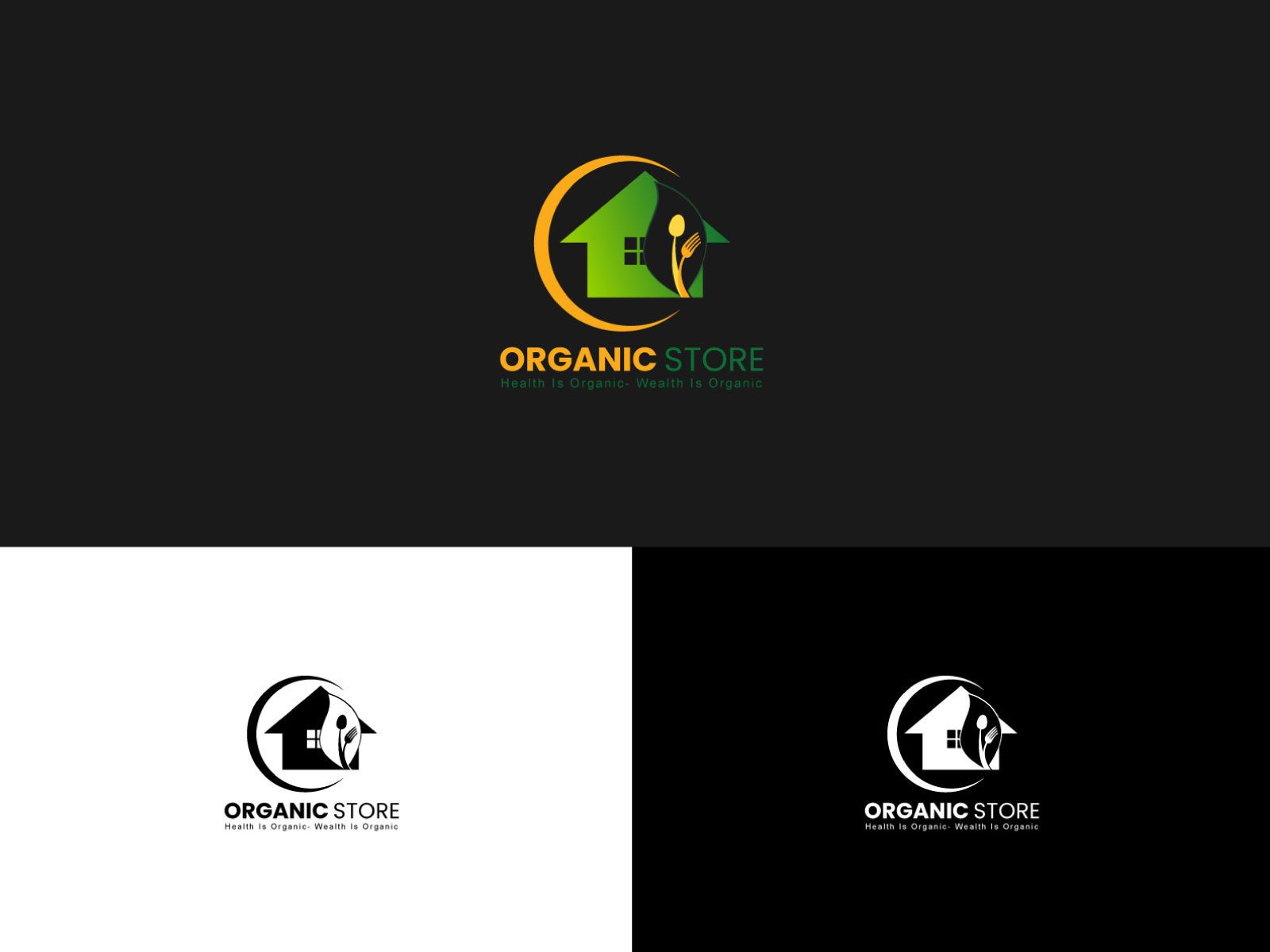 Organic store logo design by Ruku Moni on Dribbble