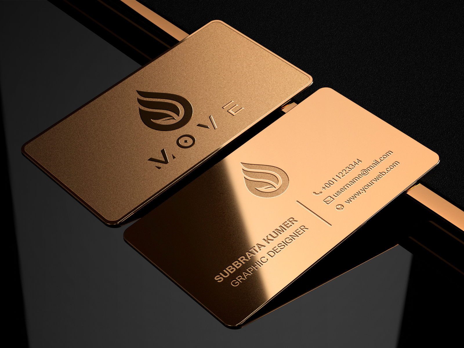 metal business card design by subbrata kumer on Dribbble
