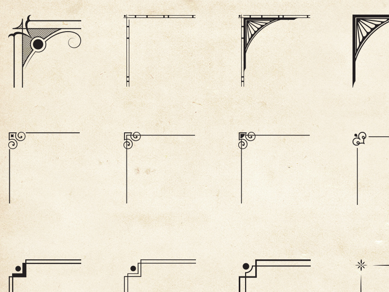 Corner Borders set by Amy Lyons on Dribbble