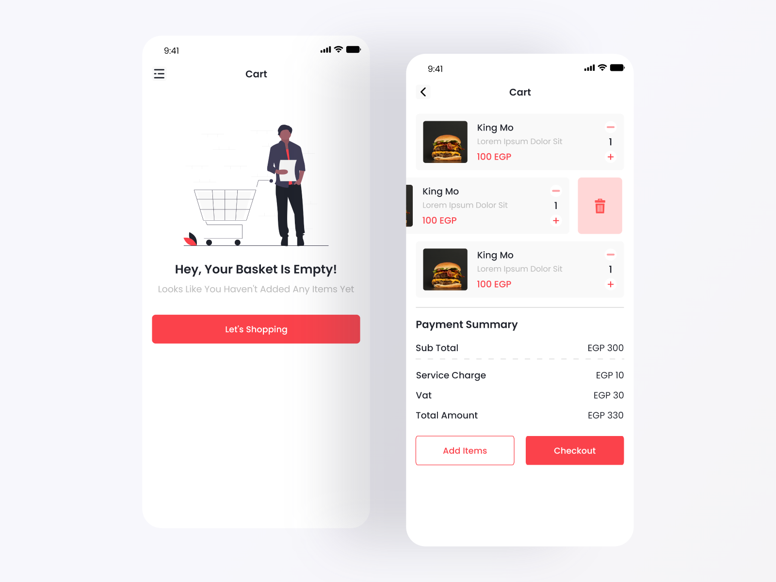 Cart Screens by Abdelrahman salah on Dribbble