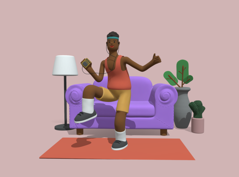 3D Character Dance Aerobic by Nikita Veren on Dribbble