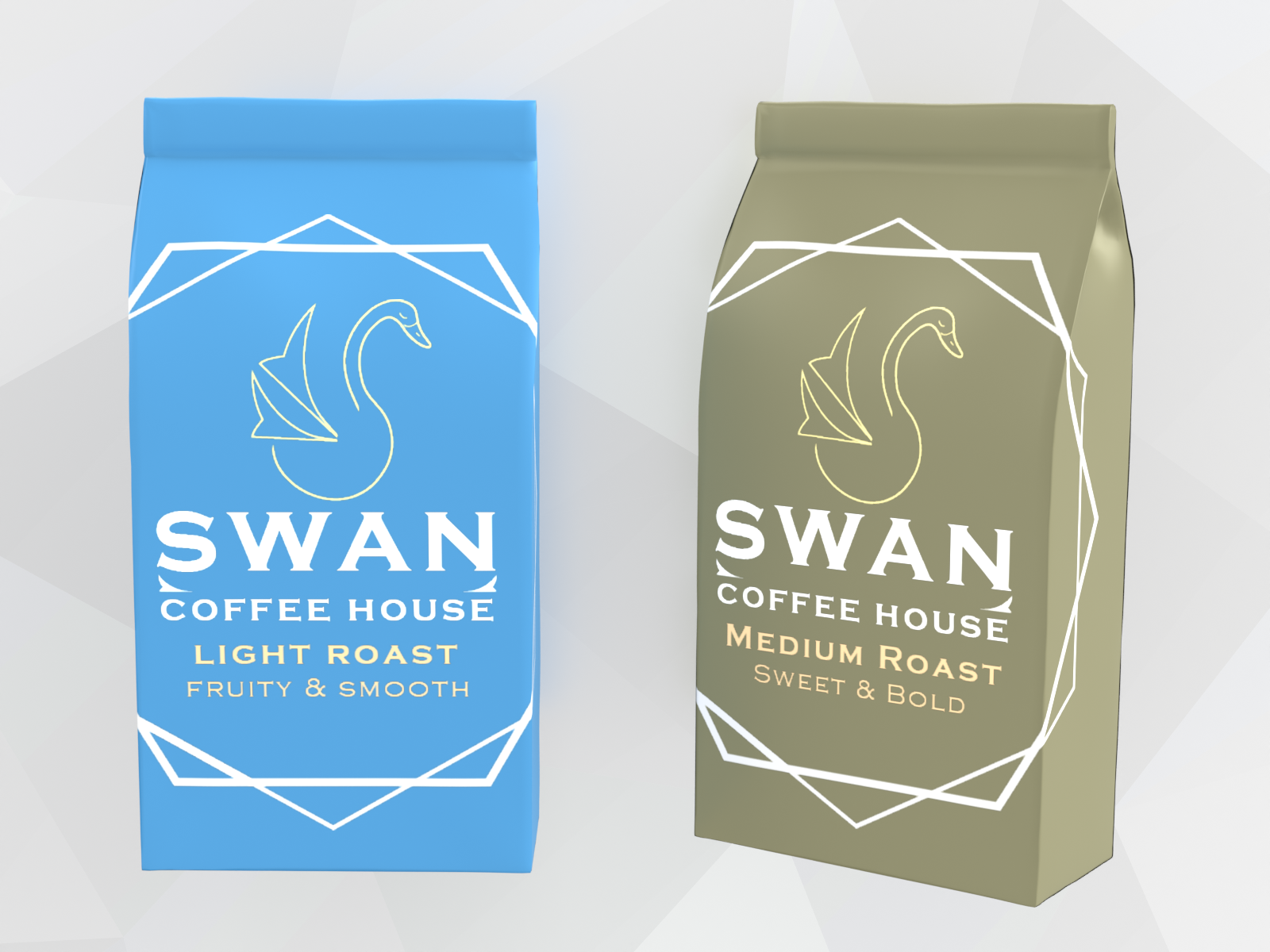 Swan Coffee House-Coffee Bags by HM Creative Designs on Dribbble