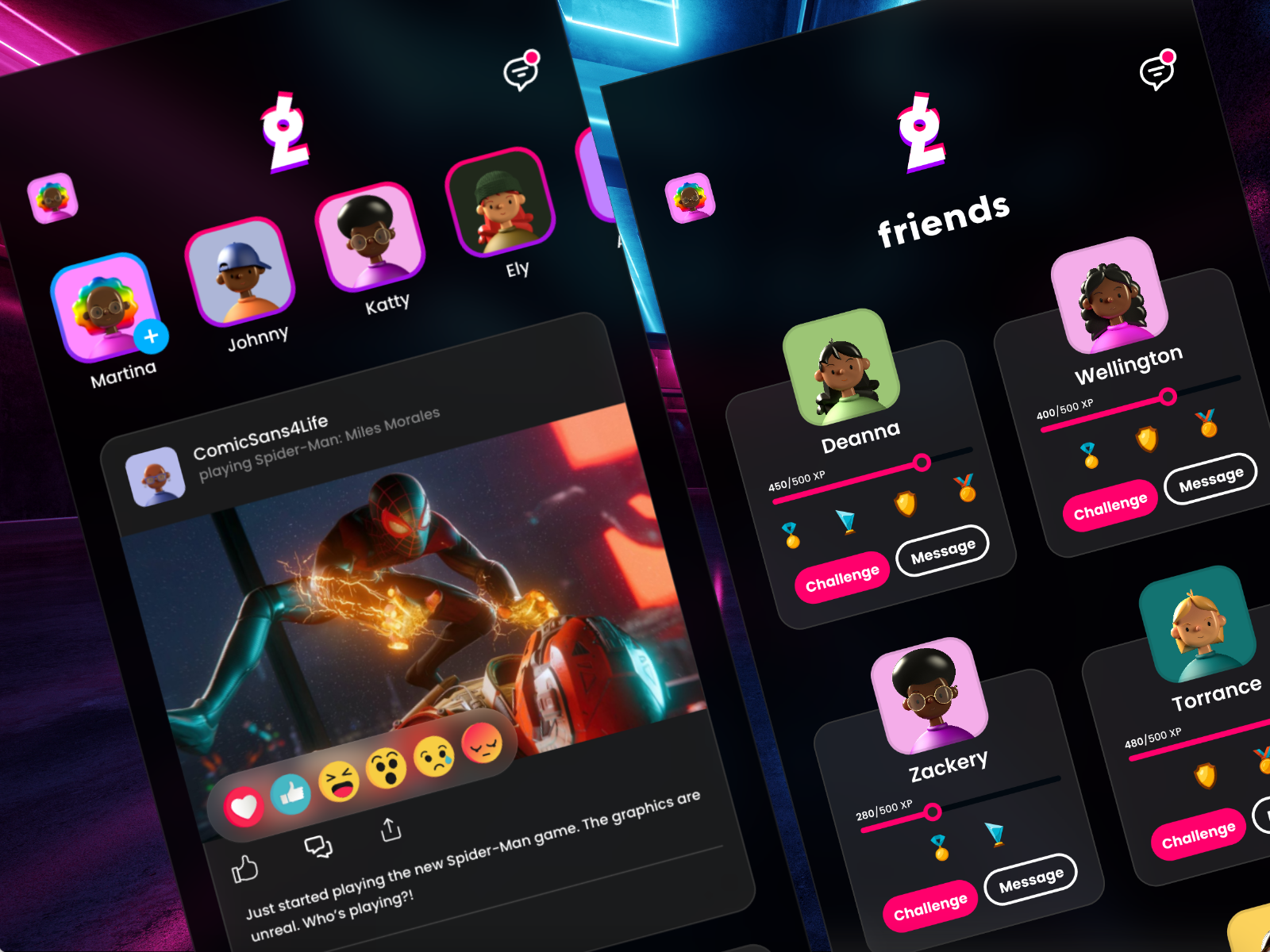 Social Gaming App by Howard Pinsky on Dribbble