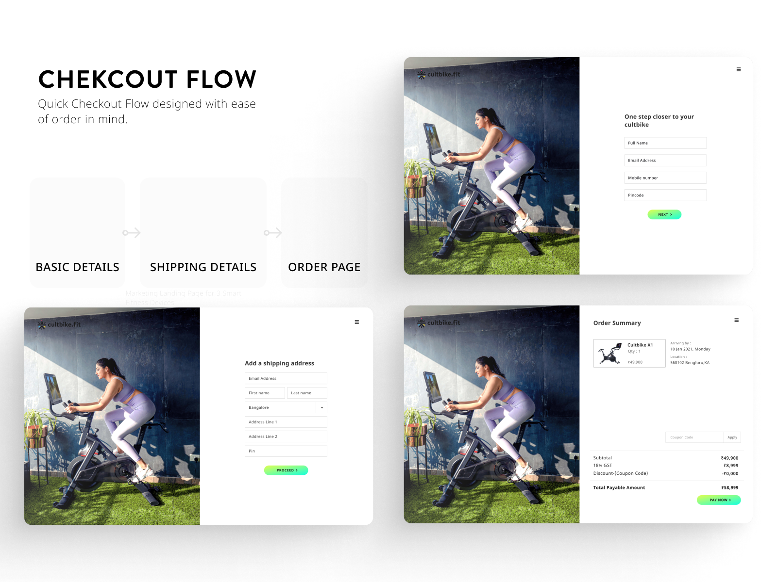 Web Checkout Flow by Saksham Mahajan on Dribbble