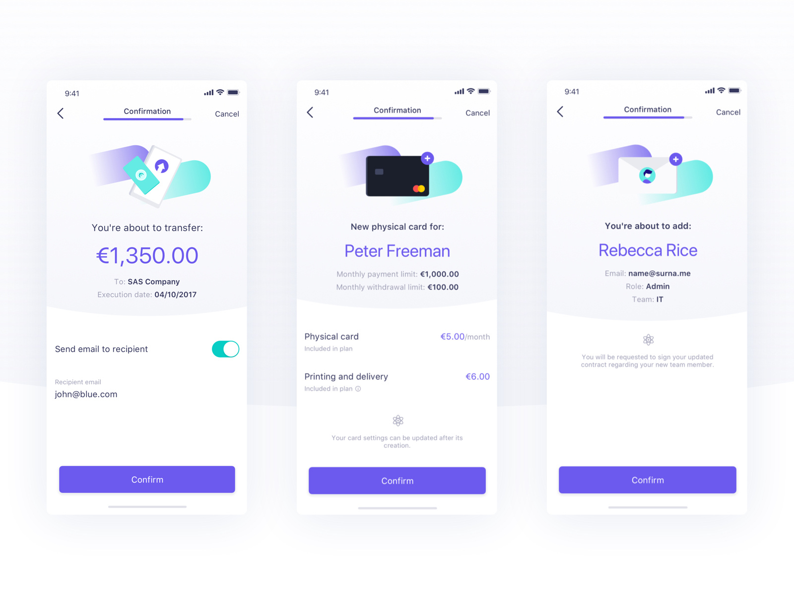 Confirmation screens iOS - Qonto by Christophe Kerebel for Qonto on ...