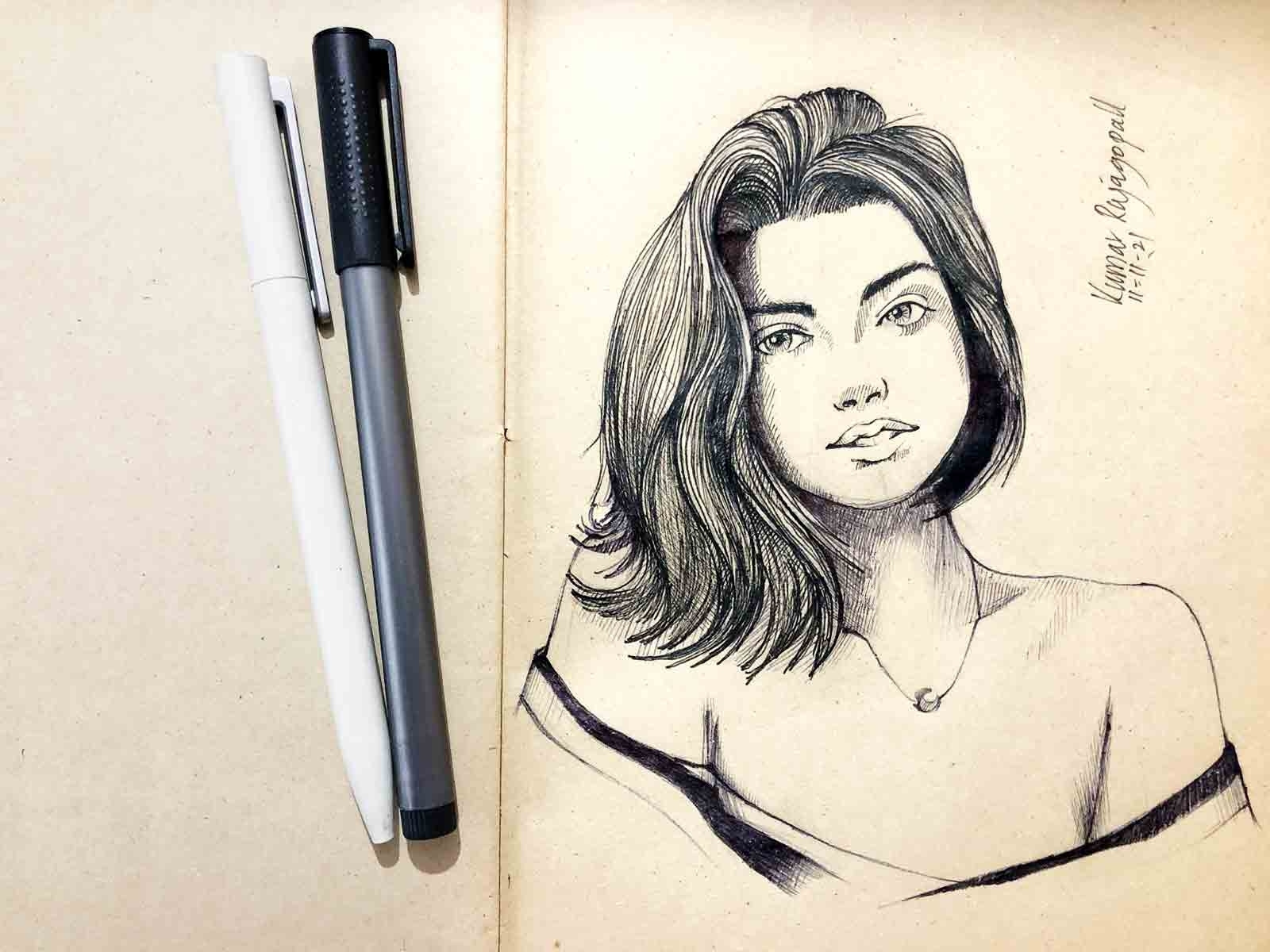 Girl Smiling Drawing