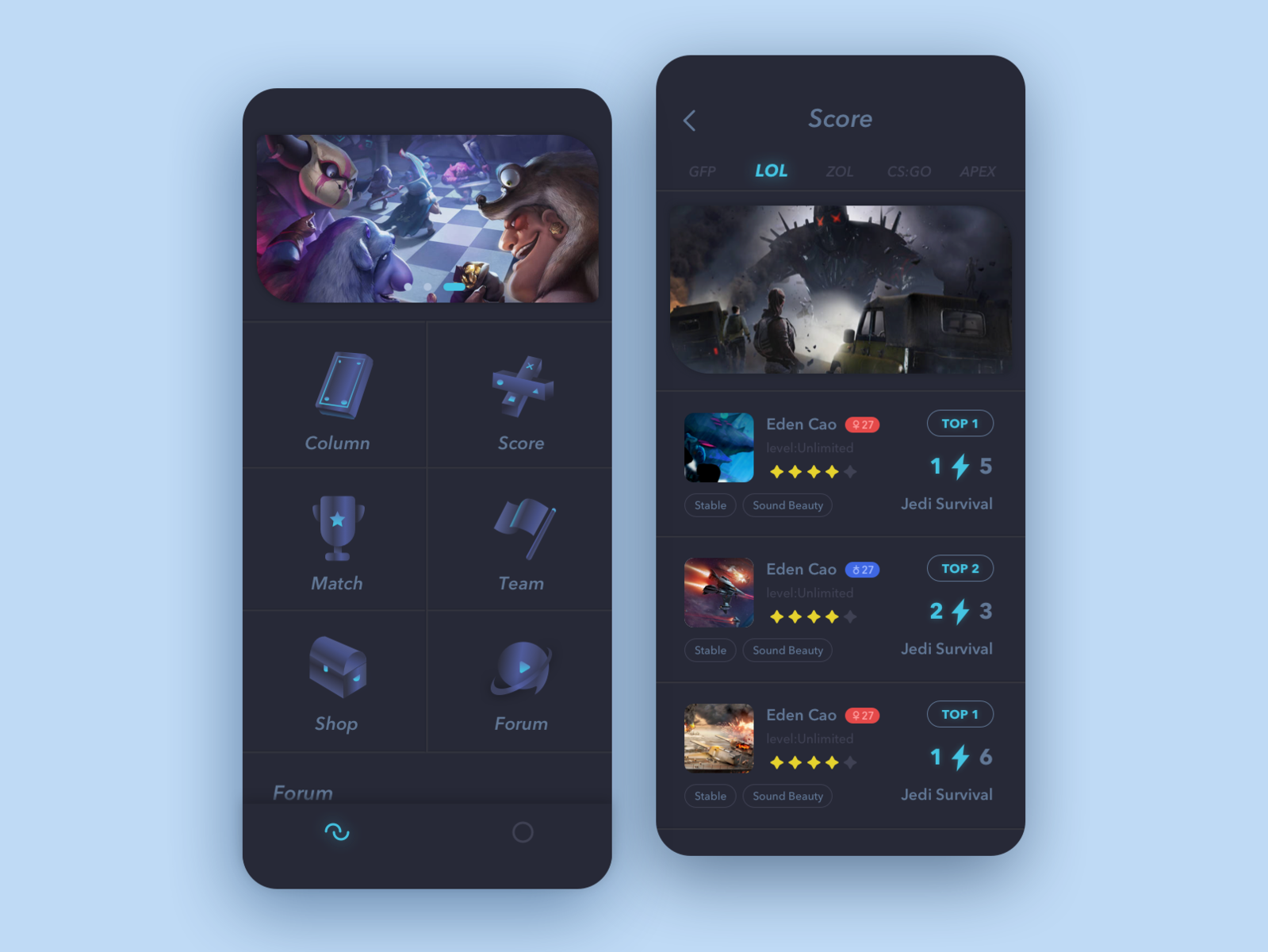 Game Community APP by Eden on Dribbble