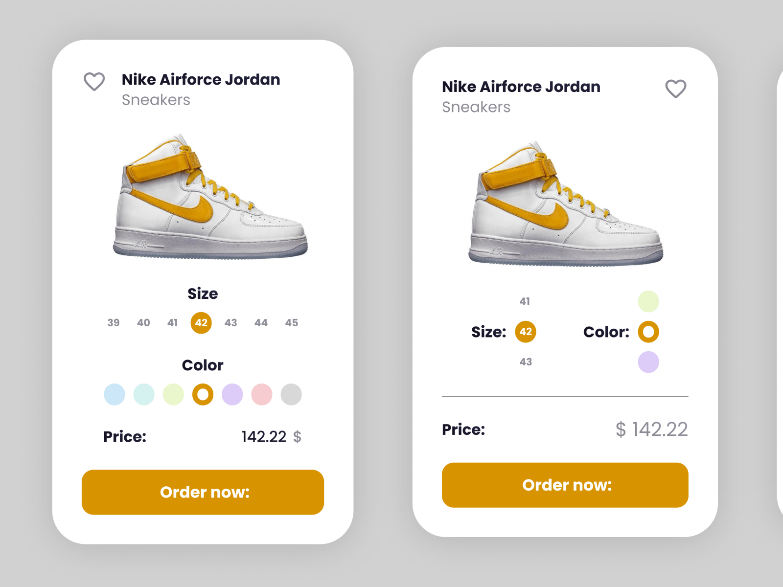 Product Card UI by Vlad Rezunenko on Dribbble