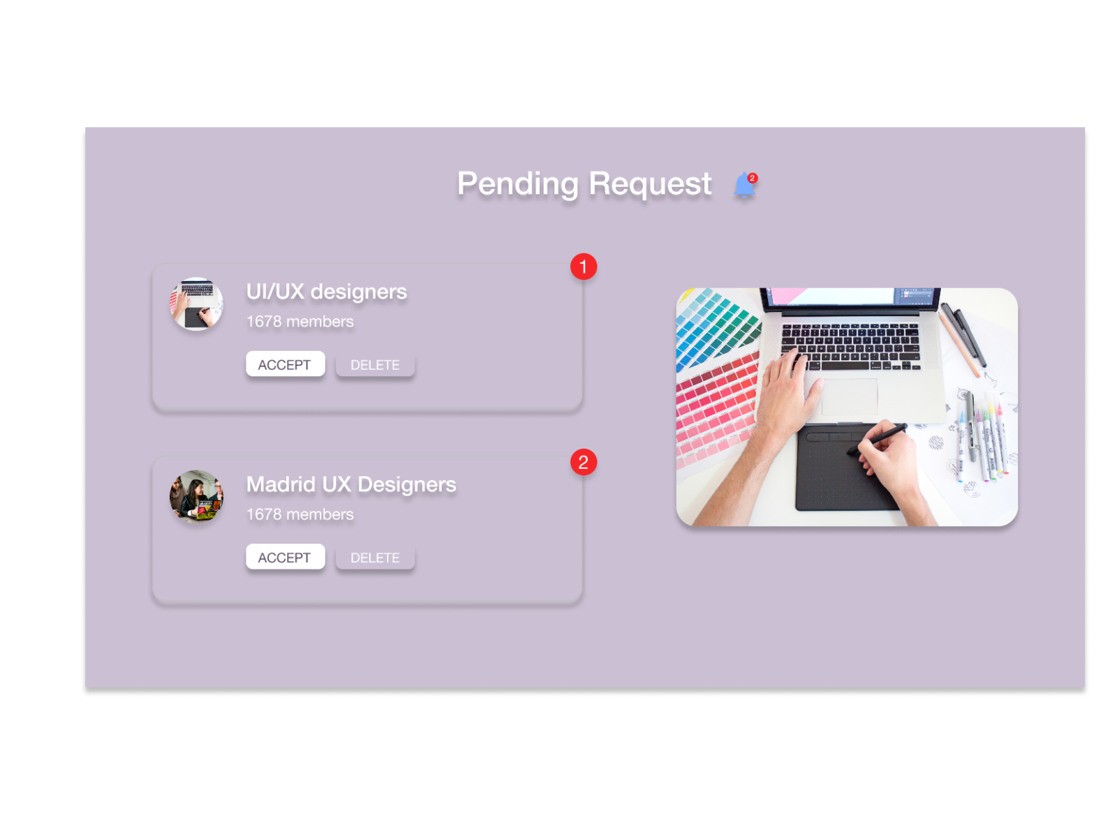 Daily UI 078 - Pending invitation by Enrica Garcia on Dribbble