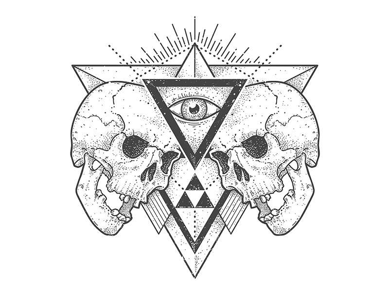 Dotwork Skull Art by Vecster on Dribbble
