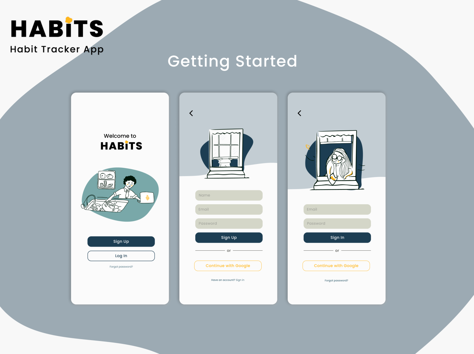 Habit Tracker App - Getting Started by Lucija on Dribbble