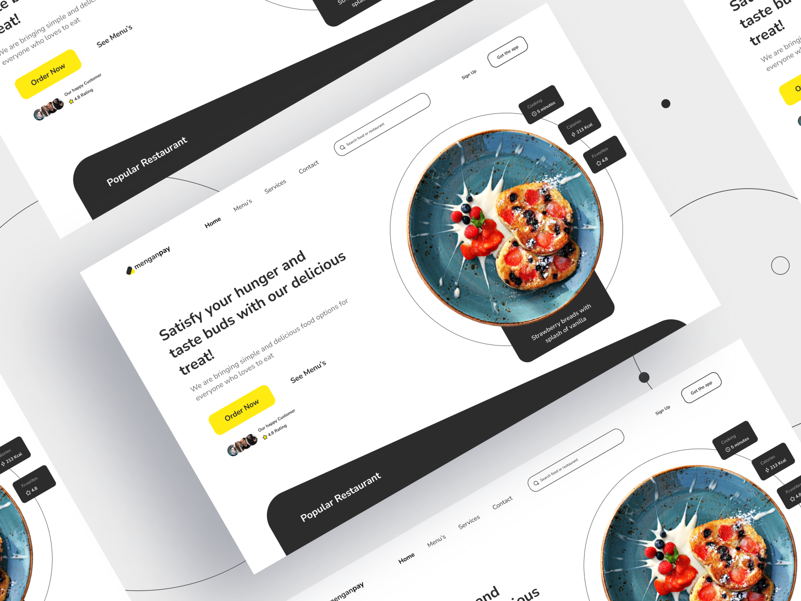 Website Food Delivery by Hallo Re! on Dribbble