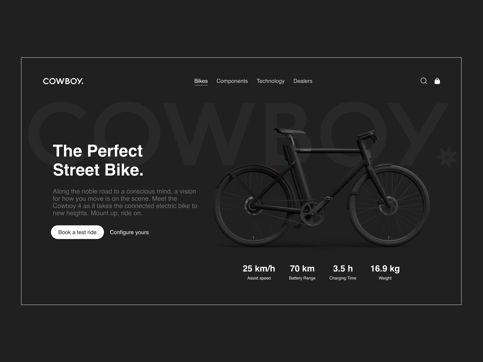 E-bike web ui design by Ishan Sharma on Dribbble