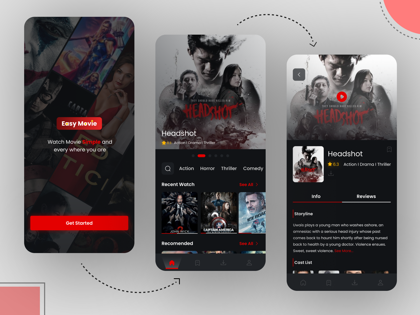 Ui Design "Movie App" by Sandy.Ui on Dribbble
