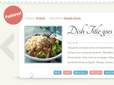 Recipe Card Carousel by Alex Lockwood on Dribbble