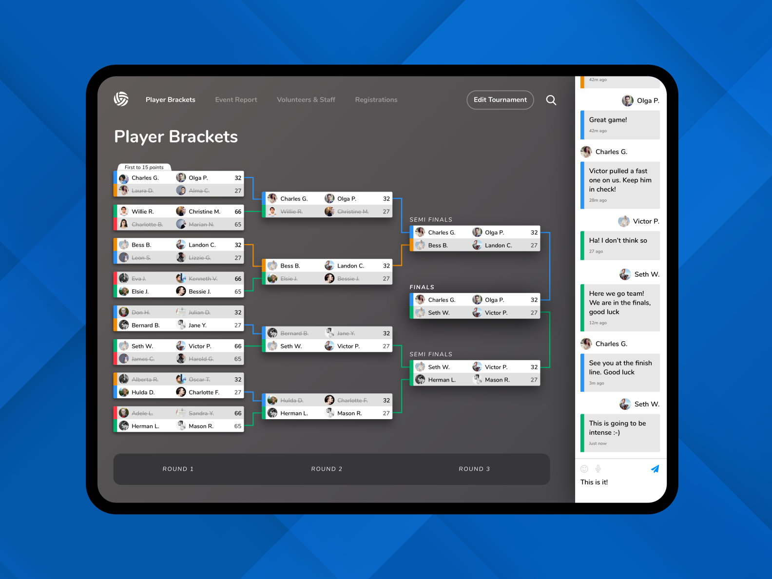 Tournament Brackets by Kevin Wolf on Dribbble