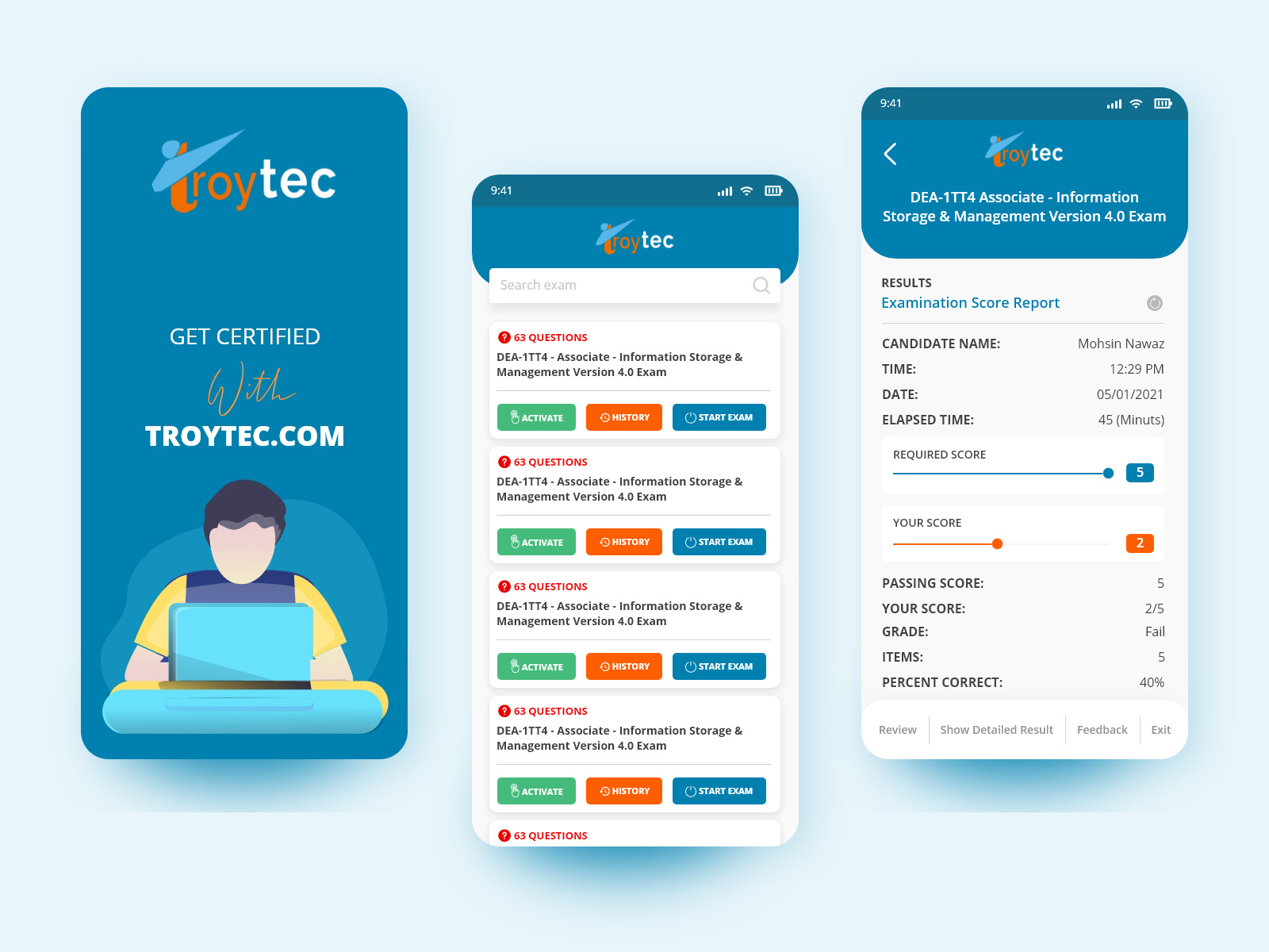 Exam Mobile App UI/UX Design by Ahmad Arslan on Dribbble