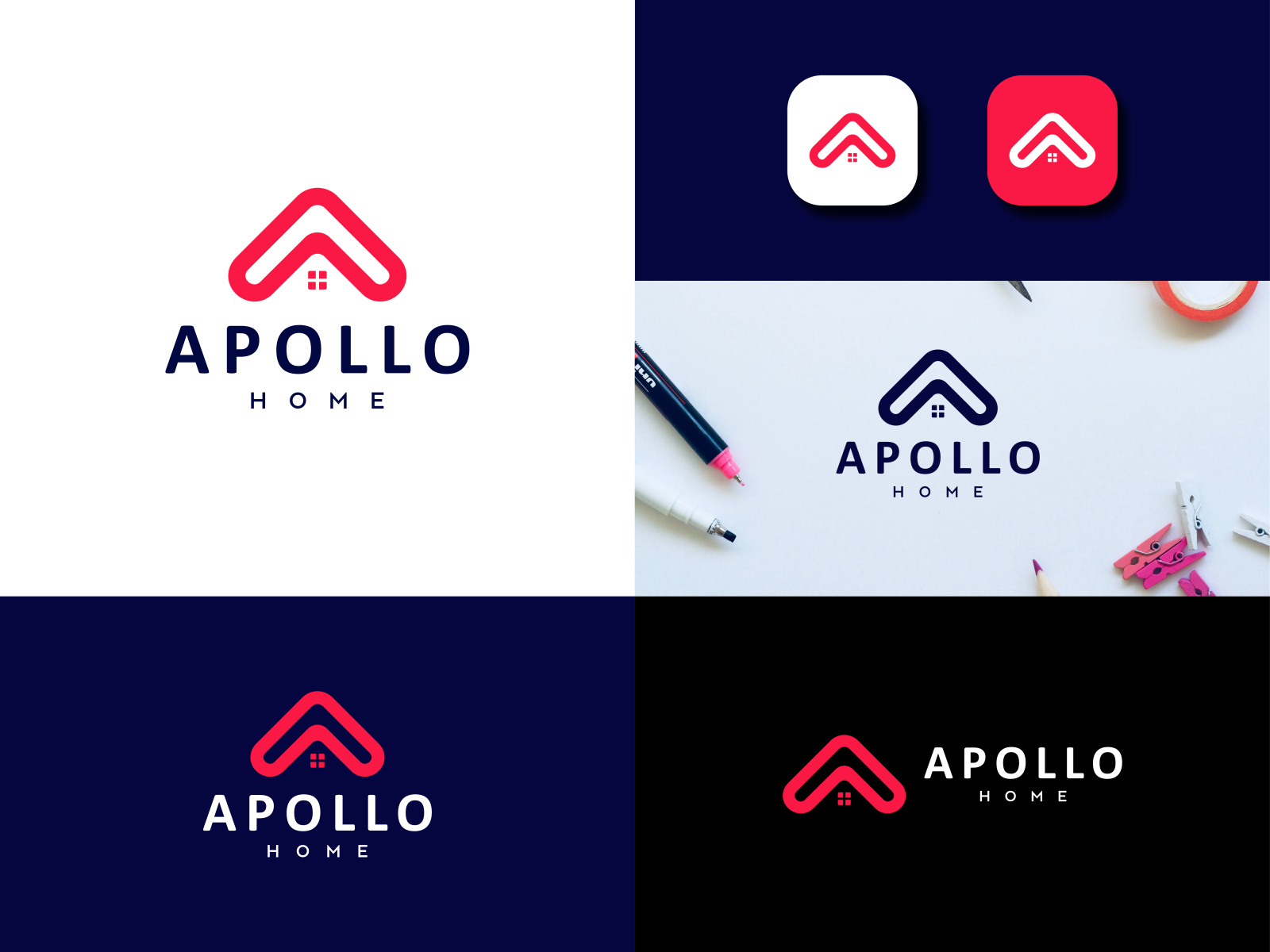 Apollo Home logo design by MILAD HOSSEN on Dribbble
