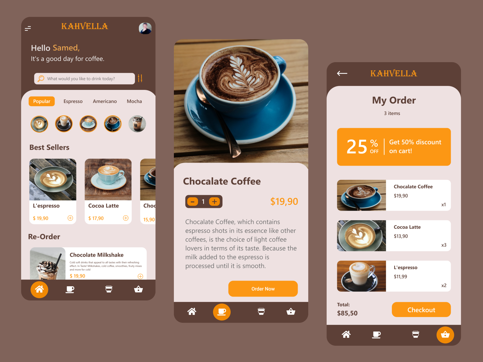 Coffee App Design by Samed Aydın on Dribbble