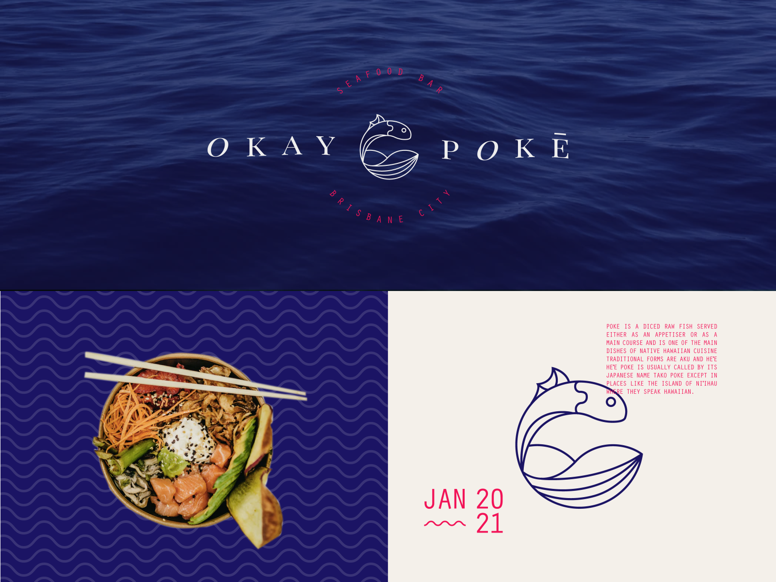 Okay Poke Logo by Gordon on Dribbble