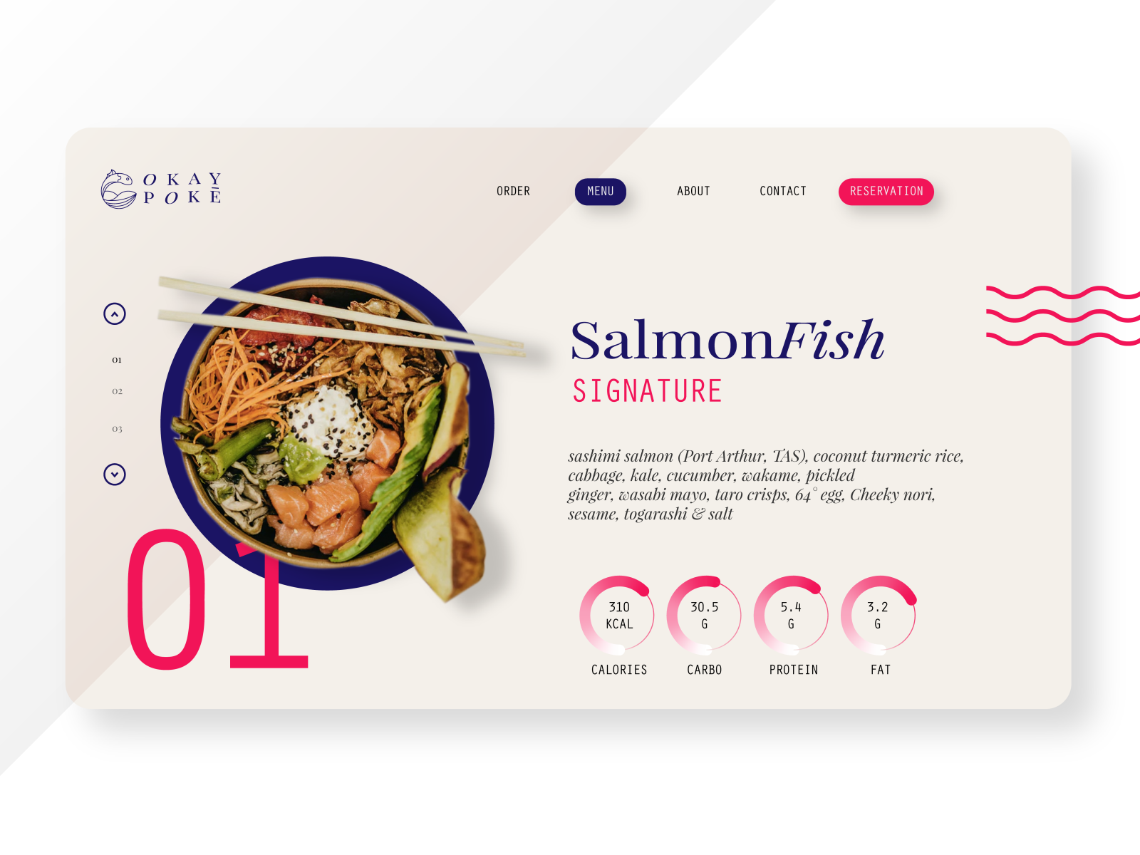 Okay Poke Website by Gordon on Dribbble