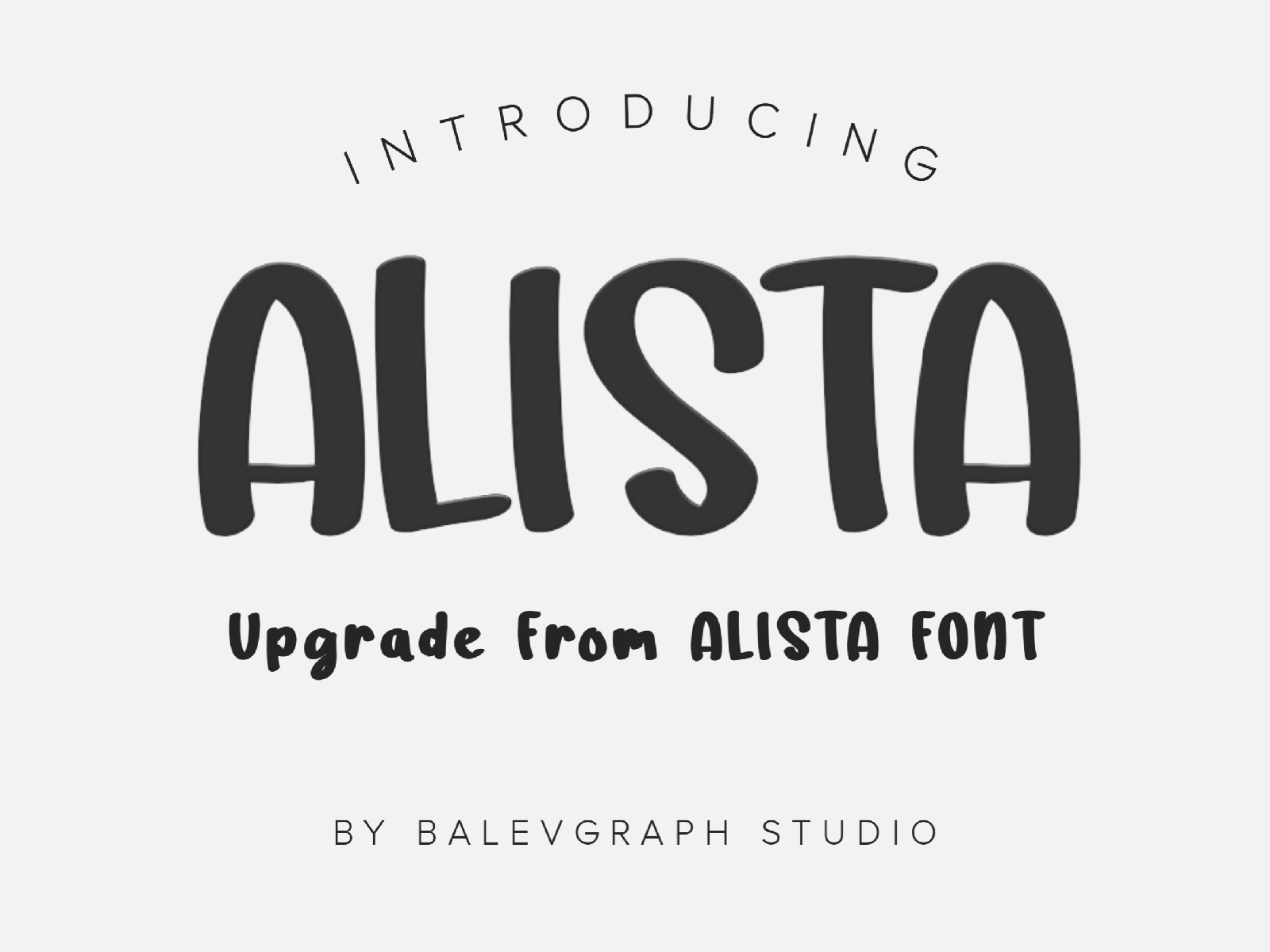Alista Display Typeface by Balevgraph Studio on Dribbble
