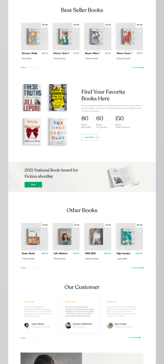 Zenbook - Book Online Store Landing Page 📖 by Rohmad Khoirudin for ...