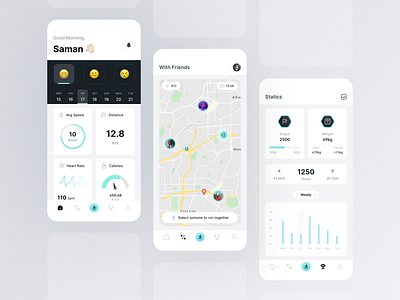 Step Tracker App by Sam Shafaei for Echo on Dribbble