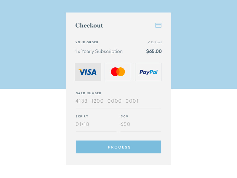 Daily UI #002 • Credit Card by Dan Stark on Dribbble