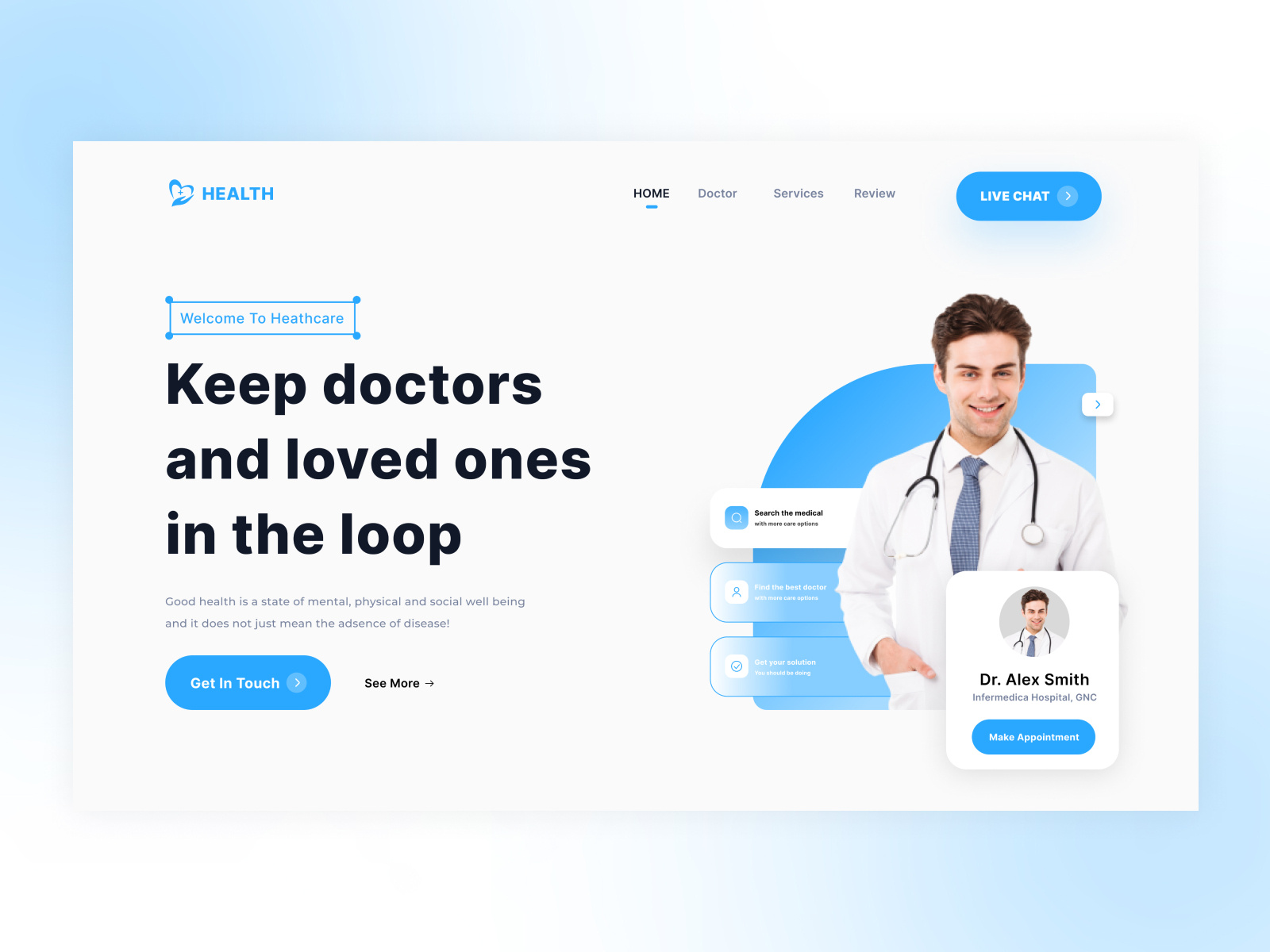 Health Landing Page Header Design UI by Md Rimon Ahammed on Dribbble