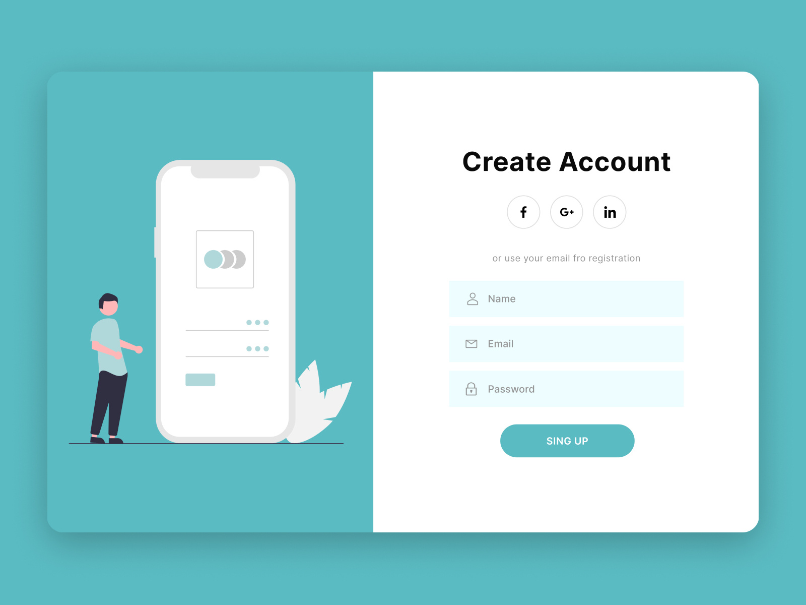 Sign Up Page UI by Md Rimon Ahammed on Dribbble