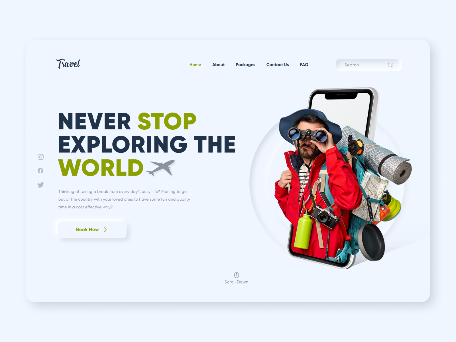 Trending Travel Landing Page by Md Rimon Ahammed on Dribbble