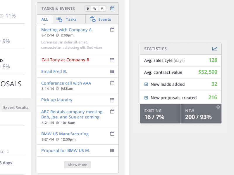 Sidebar Modules by Drew Stauffer on Dribbble