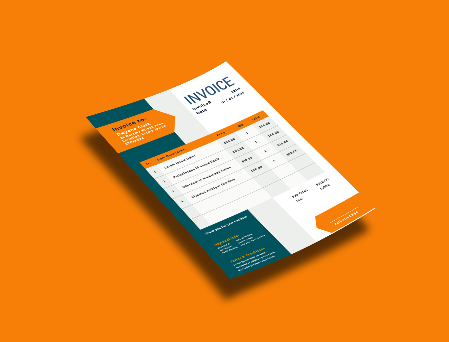 Invoice design by AAhmed JJumail on Dribbble