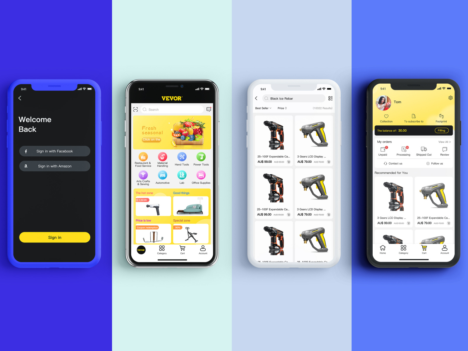 Electricity app by demei zhang on Dribbble