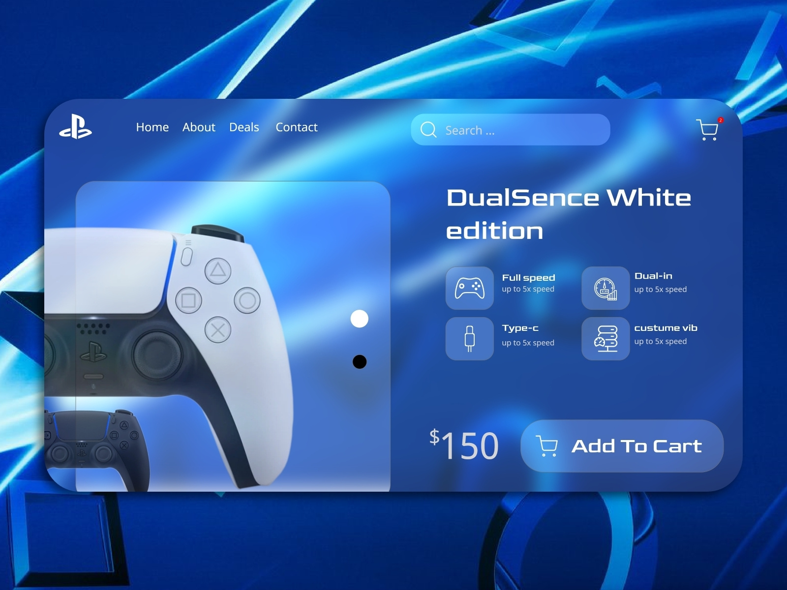 Playstation 5 DualSense Controller Online Store Ui By Deag Studio On